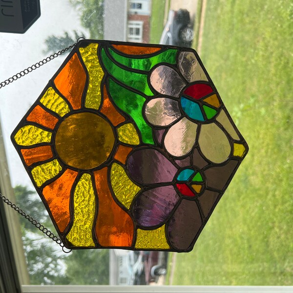 Retro Fun Stained Glass Pattern PDF/PNG Digital File - Etsy