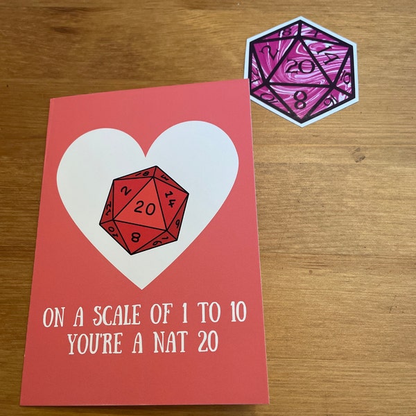 D20 +1 Wis -1 Con - Dnd D20 Funny Birthday Greeting Card - Etsy