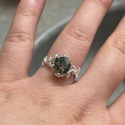 Natural Princess-cut Garnet Wedding Band, Garnet and Diamond Full ...