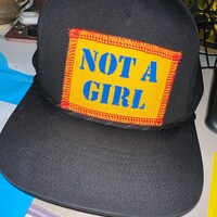 Not A Girl Patch - Etsy