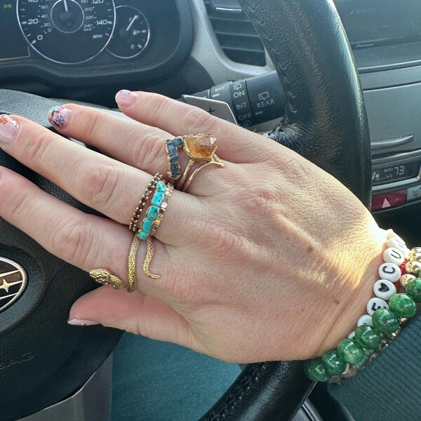 Eternity Birthstone Ring by Caitlyn Minimalist • Custom Multi Gemstone Ring • Personalized ...