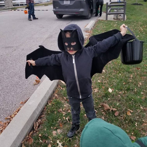 Black Bat Mask Halloween Mask Bat Costume Accessory Animal Mask Child ...