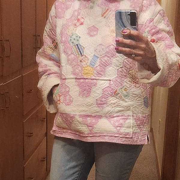 Quilt Hoodie PDF Sewing Pattern | Beginner Friendly | Sizes XS-S, M-L ...