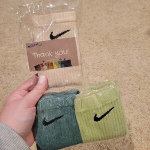 ANKLE NIKE Socks Hand Dyed Adult Quarter Crew Neutral Tones Pastel ...