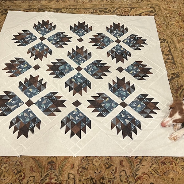 Digital Download Double Bear Paw Quilt Pattern by Material Girlfriends, Beginner Quilt Pattern ...