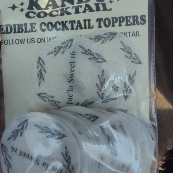 50 Edible Toppers - Customizable Cocktail Garnishes - Cocktail ...
