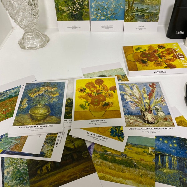 30 the Best Collection of Vincent Van Gogh Postcard Set Classic Famous ...