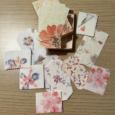 50pcs Mini Ephemera Vellum Booklet, Non-adhesive Retro Vintage Memo Pad ...