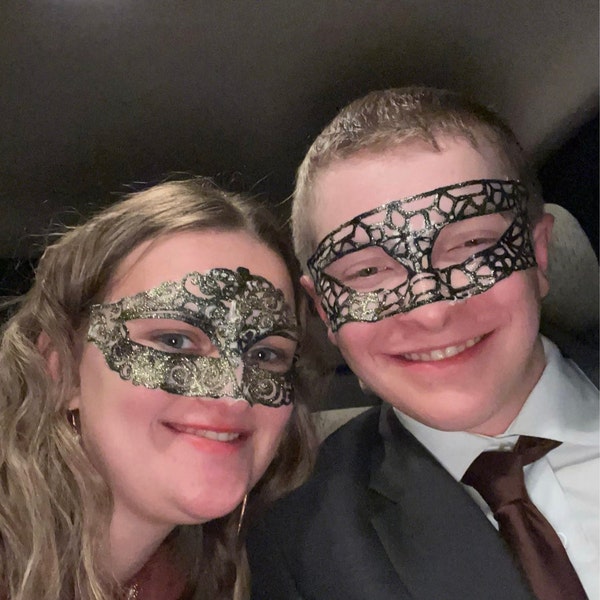 Custom, All-day Wear, Adhesive Mardi Gras Mask - Etsy