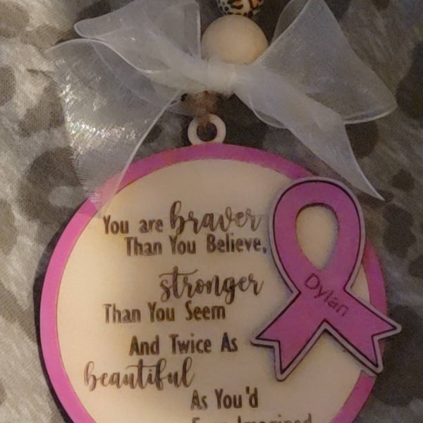 Laser File, Cancer Inspirational Ornament SVG, Cancer Survivor Ornament ...