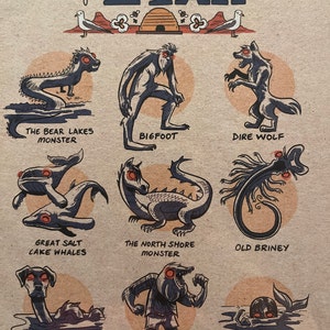 Famous Cryptids of Pennsylvania 11 X 14 Print - Etsy
