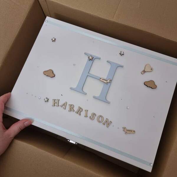 Personalised Large Engraved Wedding Wooden Memory Box Gift for Newly ...