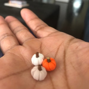 Miniature Pumpkin Micro Mini Pumpkins, Tiny Polymer Clay Pumpkins ...