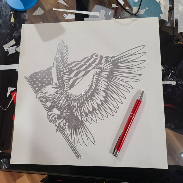 Eagle With American Flag SVG: Patriotic USA 4th of July (digital Files ...