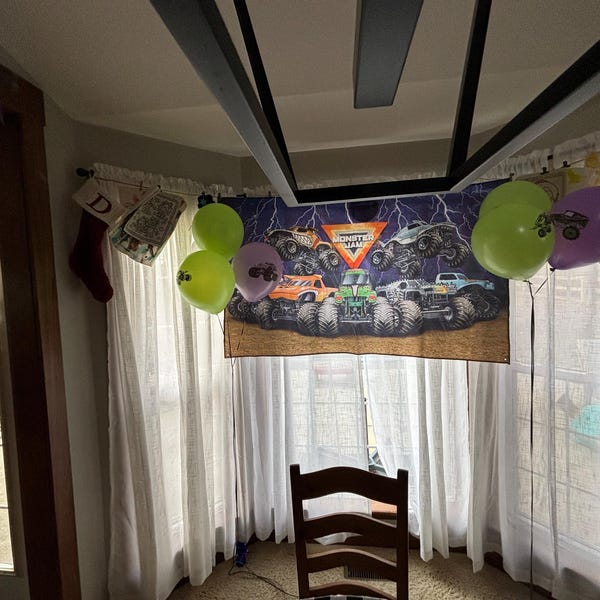 Monster Jam Wall Mural – 3 X 5 Foot Fabric Wall Decoration. Polyester ...