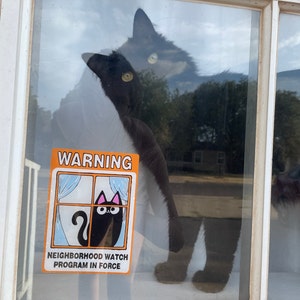 Neighborhood Watch Cat SIAMESE Window Cling Window Kitty Gift - Etsy