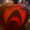Printable Pumpkin Stencil for Carving - JAWS Shark and Swimmer ...