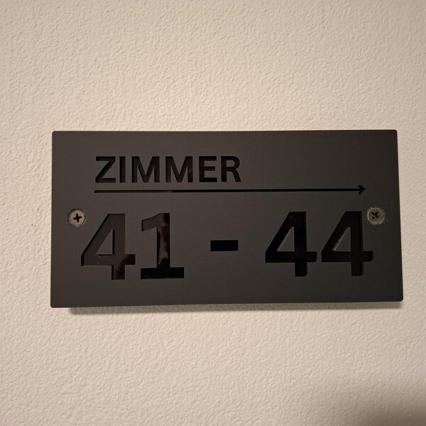 Modern House Numbers, Custom Address Sign Horizontal Plaque, Modern ...