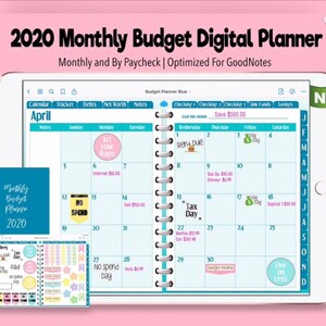 UNDATED Monthly Budget Planner Plus Goodnotes Digital Planner iPad ...