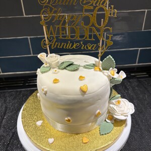 Personalised Anniversary Cake Topper, 30th Wedding Anniversary Cake ...