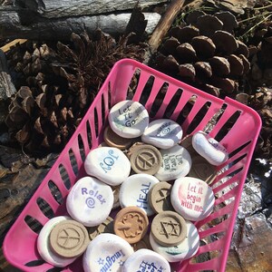 CUSTOM WORRY STONES Your Logo Personalized Words & Dates. - Etsy