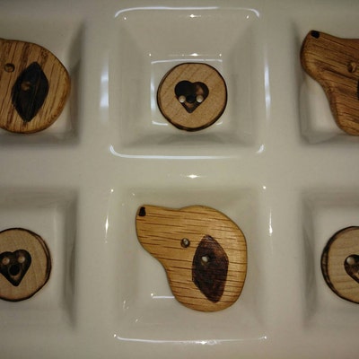 Large Dog Button Large Wood Button Carved Buttons Big - Etsy