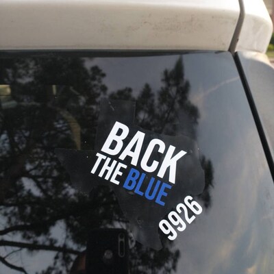 Back the Blue Texas Vinyl Decal Police Support Car Decal - Etsy