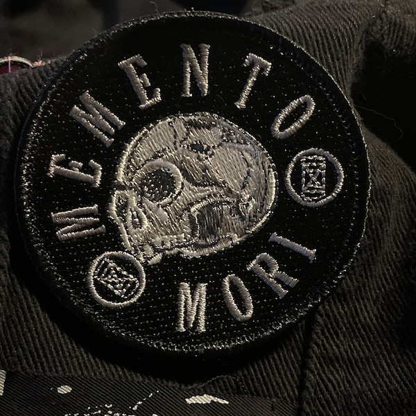 Memento Mori - Remember Death - Embroidered Morale Patch With Hook and Loop Backing - Etsy