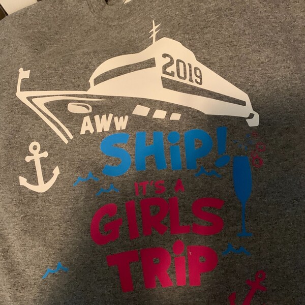 Aww Ship It's a All Girls Trip Svg Girls Cruise Trip Cruise Ship Shirt ...