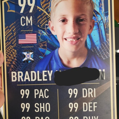 Personalised FIFA 24 Card Football Gift GOLD Ultimate Team EAFC 24 ...