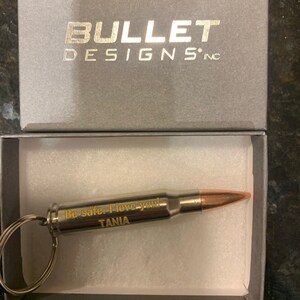 Custom Engraved Bullet Keychain, GOLD & SILVER ENGRAVING, 308, 30-06 ...