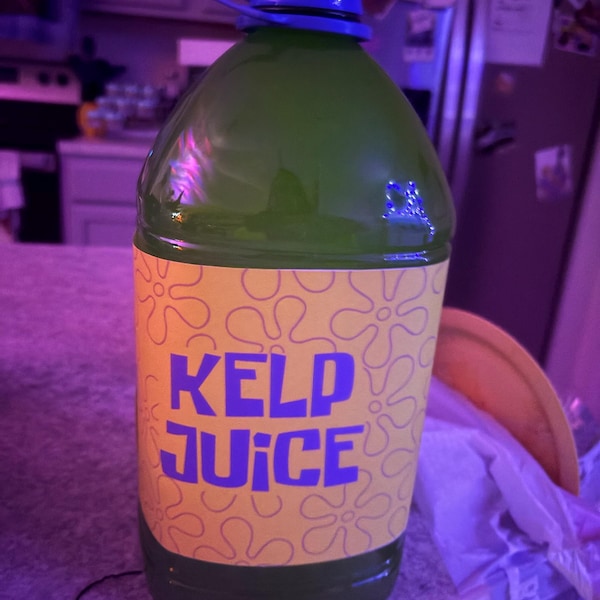 Kelp Juice Under the Sea 2l/1gal Printable Bottle Label - Etsy