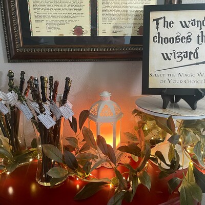 Wand Chooses the Wizard Sign Antique Paper Sign INSTANT DOWNLOAD ...