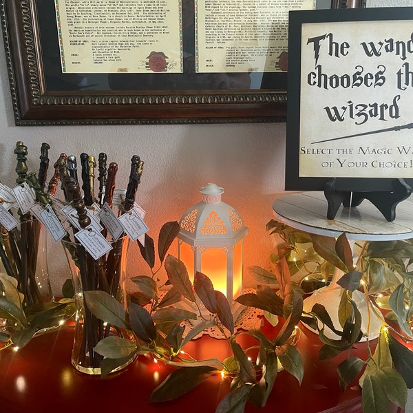 Wand Chooses the Wizard Sign - Antique Paper Sign - INSTANT DOWNLOAD ...