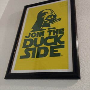 Oregon Ducks Sports Star Wars Join the Duck Side Poster Print Art 11x17 ...