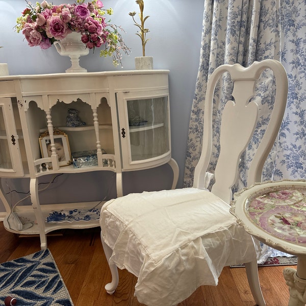 Parson Linen Chair Cover Slipcover Minimalist Style Short - Etsy