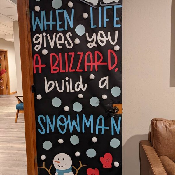 Winter Snowman Classroom Door Decoration Set (digital Download) - Etsy