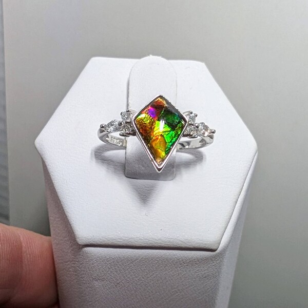 1pcs 6-8MM Luxury Round Gems Cz Stone Prong Setting Solid 925 Sterling ...