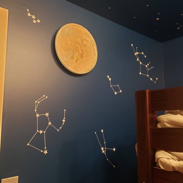 Constellation Wall Decals, Kids Room Decor, Constellation Star Map ...
