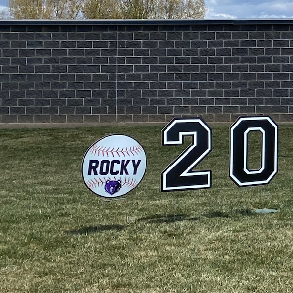 Baseball Sport Cut-out Yard Sign 24x24 With H-stake - Coroplast ...
