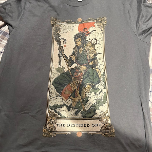 Black Myth Wukong Shirt the Destined One Journey to the West Tee Sun ...