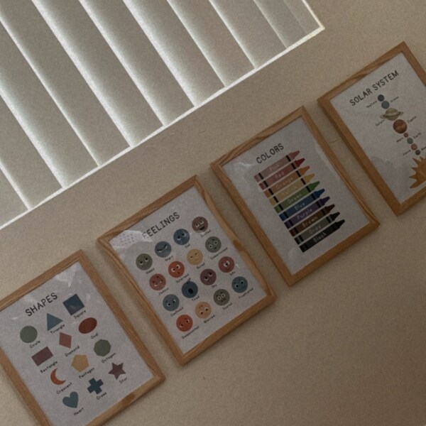 Educational Posters, 12 Homeschool Prints, Montessori Classroom Decor ...