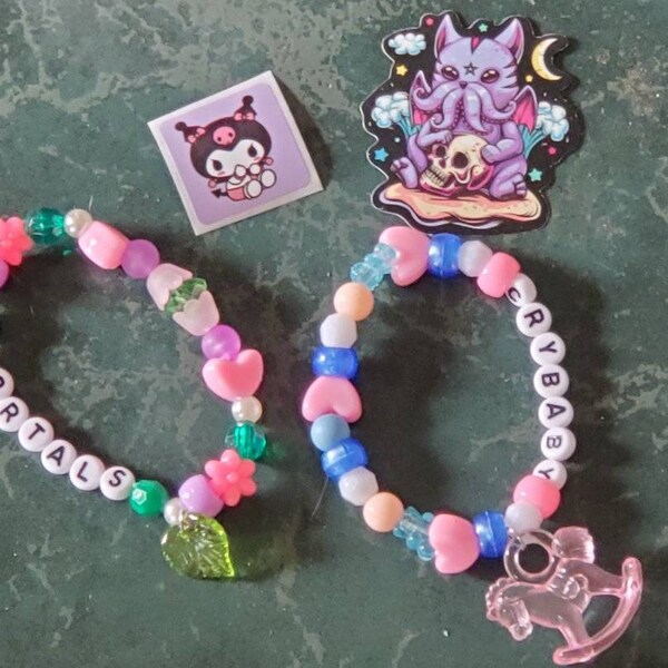 Emo Rockstar Skull Charm Necklaces 2000s Y2k Rocker Punk Scene ...