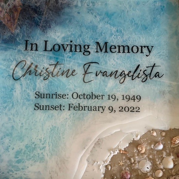Ocean Memorial Art With Ashes: Handmade Coastal Remembrance Gift - Etsy