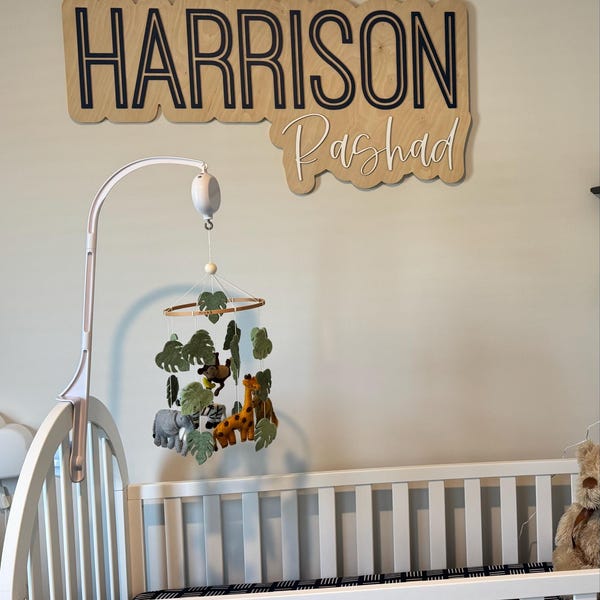 Large Wood Name Sign, Nursery Name Sign, Girl Name Sign, Above Crib ...