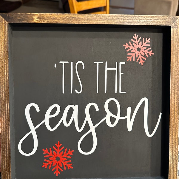 Tis the Season | Winter Trees Wood Signs | Holiday Signs | Tiered Tray ...