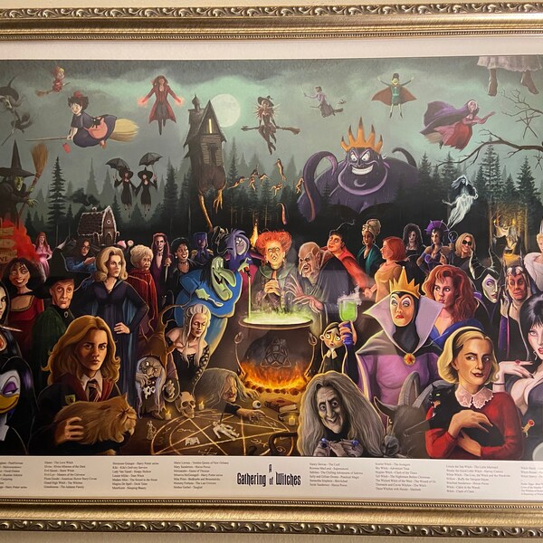 A GATHERING of WITCHES Wall Art Poster - Etsy