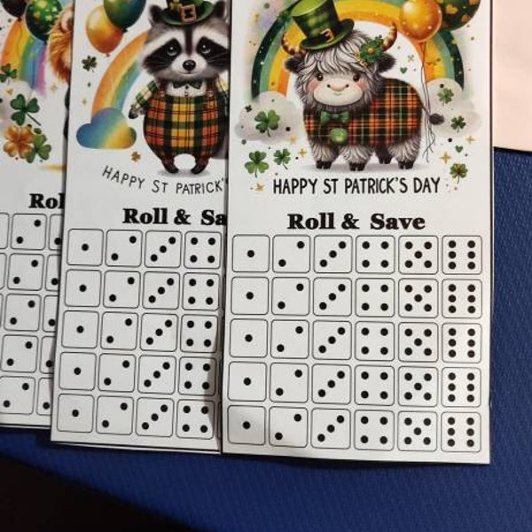 St Patrick's Day Roll the Dice Mini Challenges and Cash Envelope - Etsy