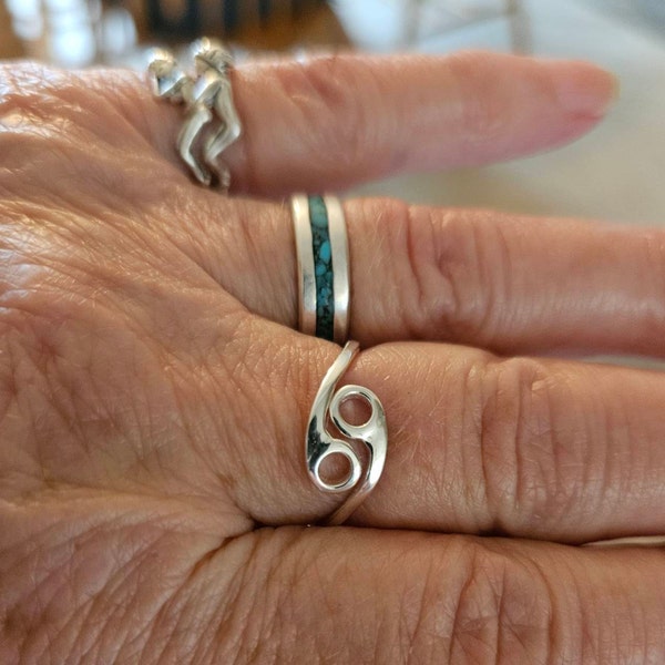 Sterling Silver Peace Sign Toe Ring, Peace Sign Midi Ring, Silver Peace ...