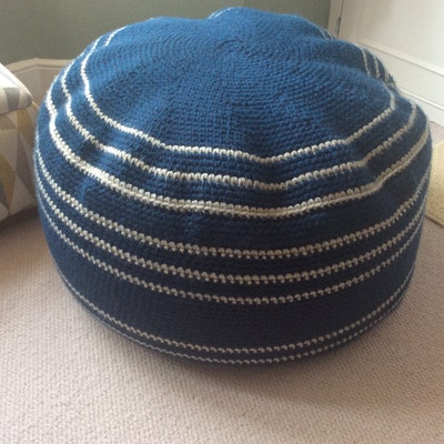 CROCHET PATTERN Super Chunky Giant Pouf Diy Tutorial XL Large Crochet ...